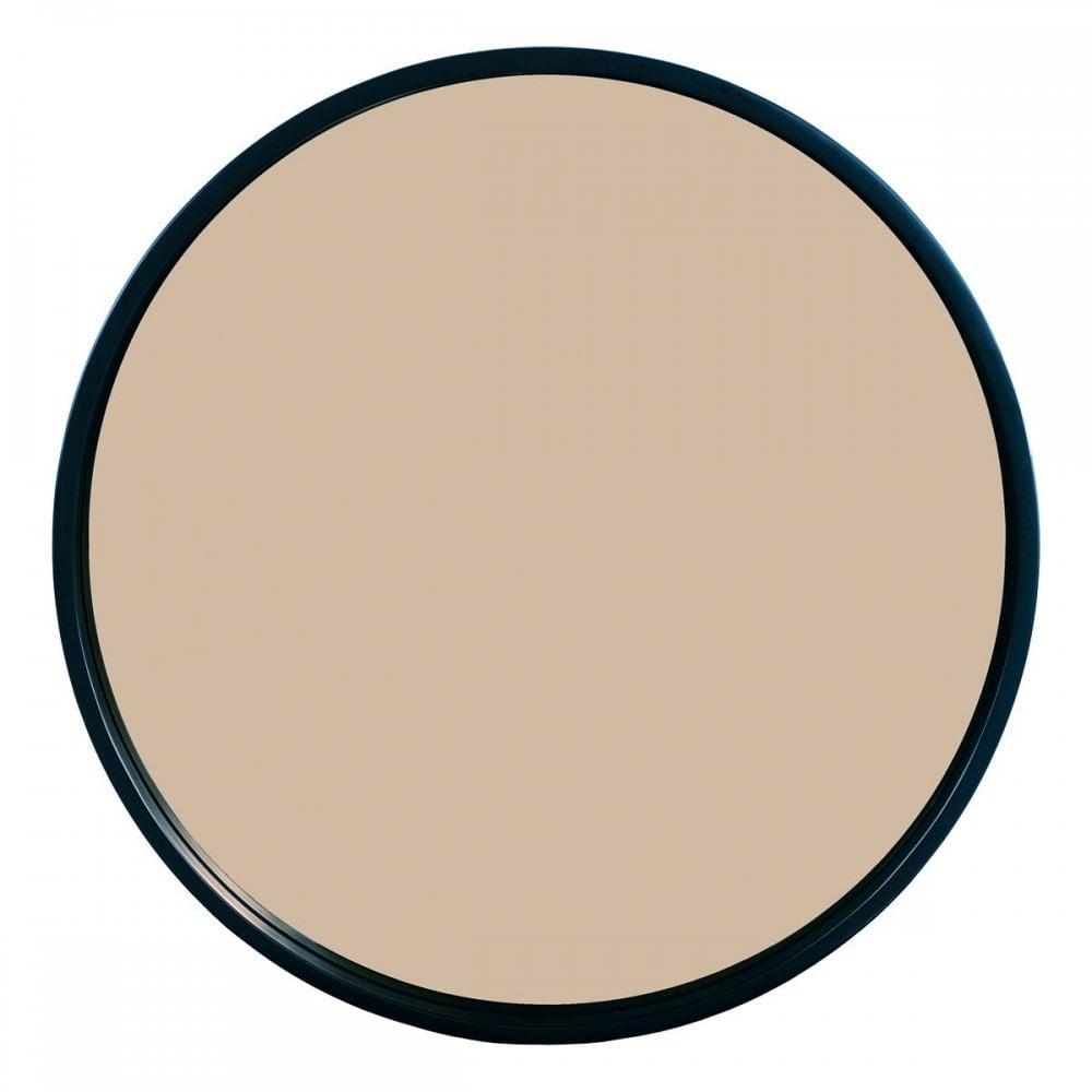 Anzio Round Satin Black and Rose Gold Mirror – Decor Lighting