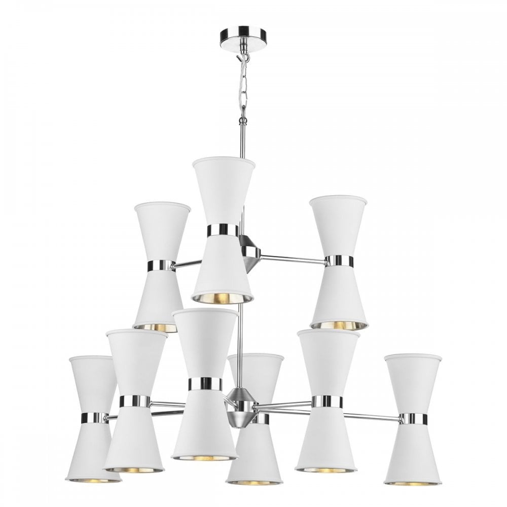 Hyde 18 Light Pendant Arctic White & Chrome – Decor Lighting