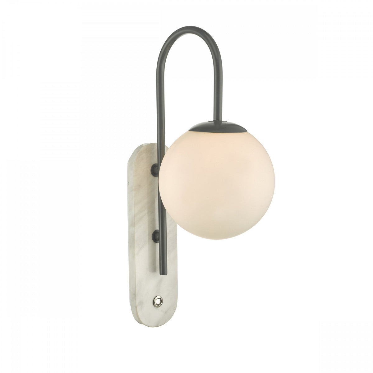 Deuce Light Grey & Opal Glass Wall Light – Decor Lighting