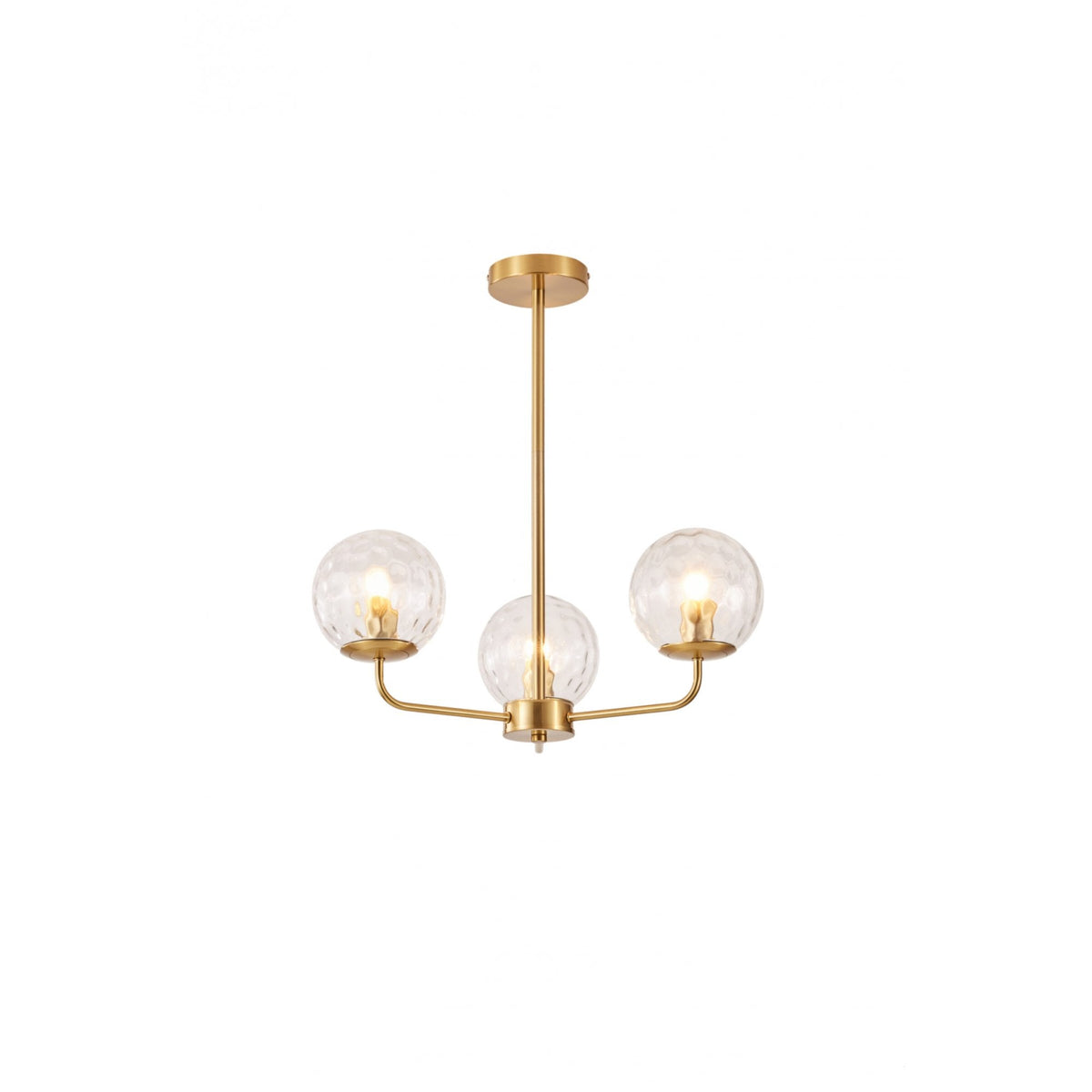 Kayla Gold 3 Light Semi Flush – Decor Lighting