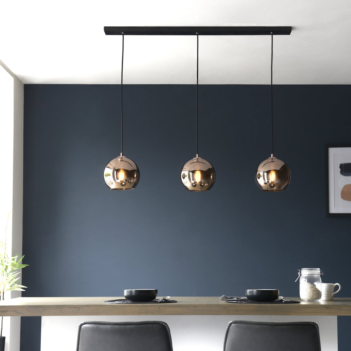 Boli Pendant Bar Light Copper 3 Light – Decor Lighting
