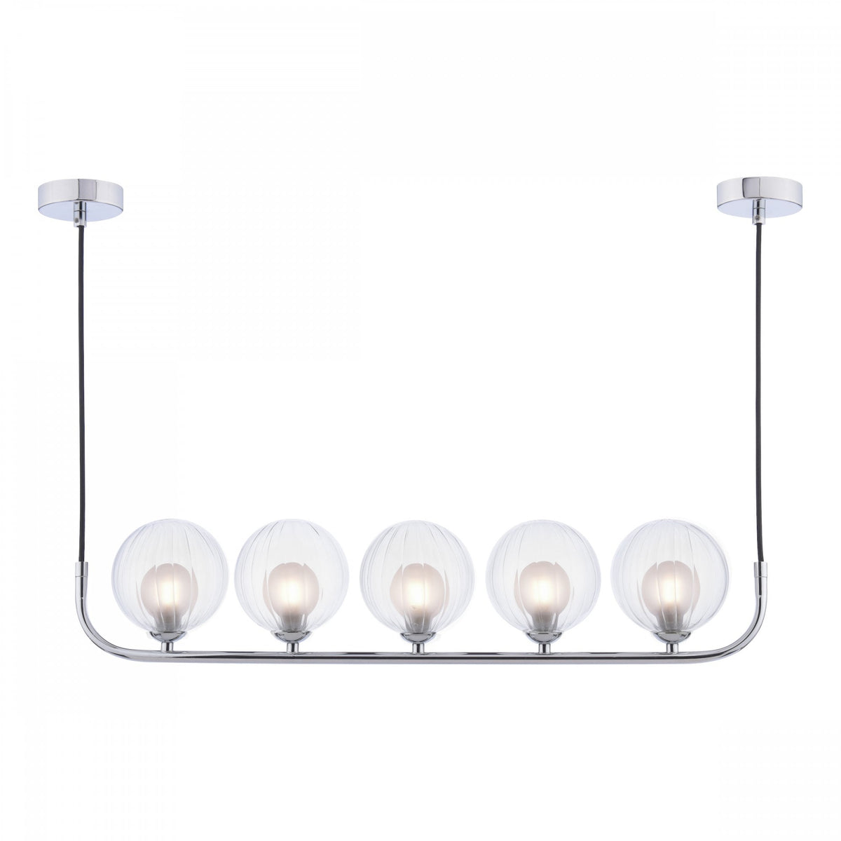 Cradle 5 Light Bar Pendant Ceiling Light Polished Chrome & Clear/Opal ...