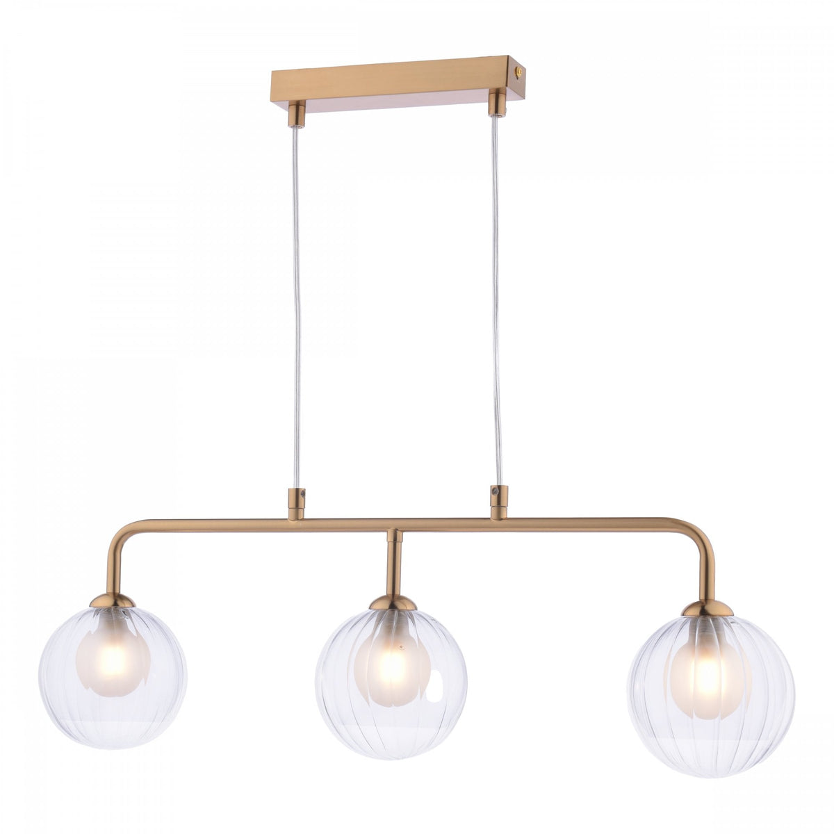 Feya 3 Light Bar Pendant Antique Bronze & Clear/Opal Glass – Decor Lighting