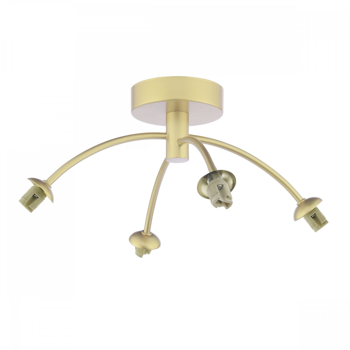 Izzy 4 Light Semi Flush Ceiling Light Matt Gold Fitting Only – Decor ...
