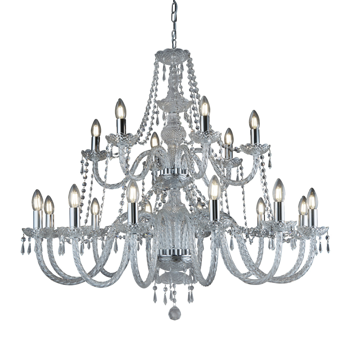 Hale Chrome 18 Light Chandelier – Decor Lighting