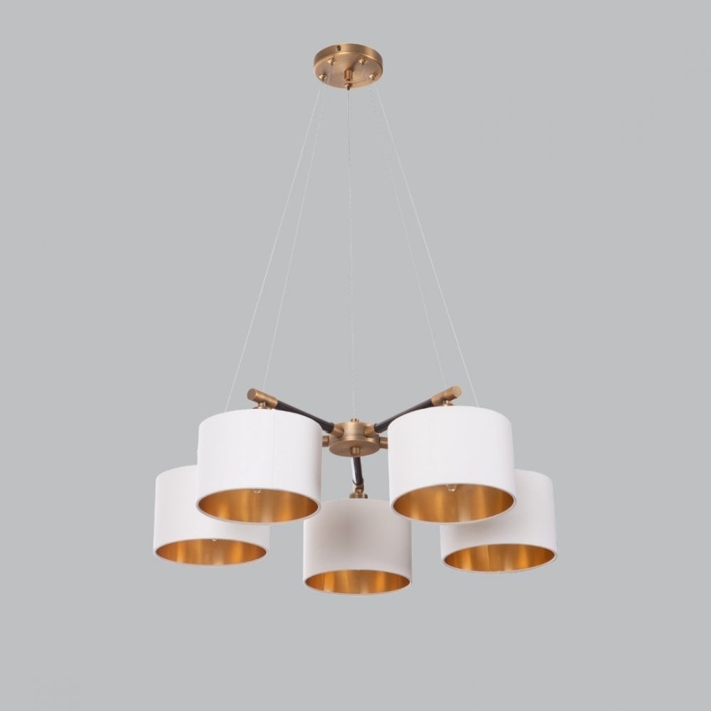 Piper Metal & Fabric Chandelier – Decor Lighting