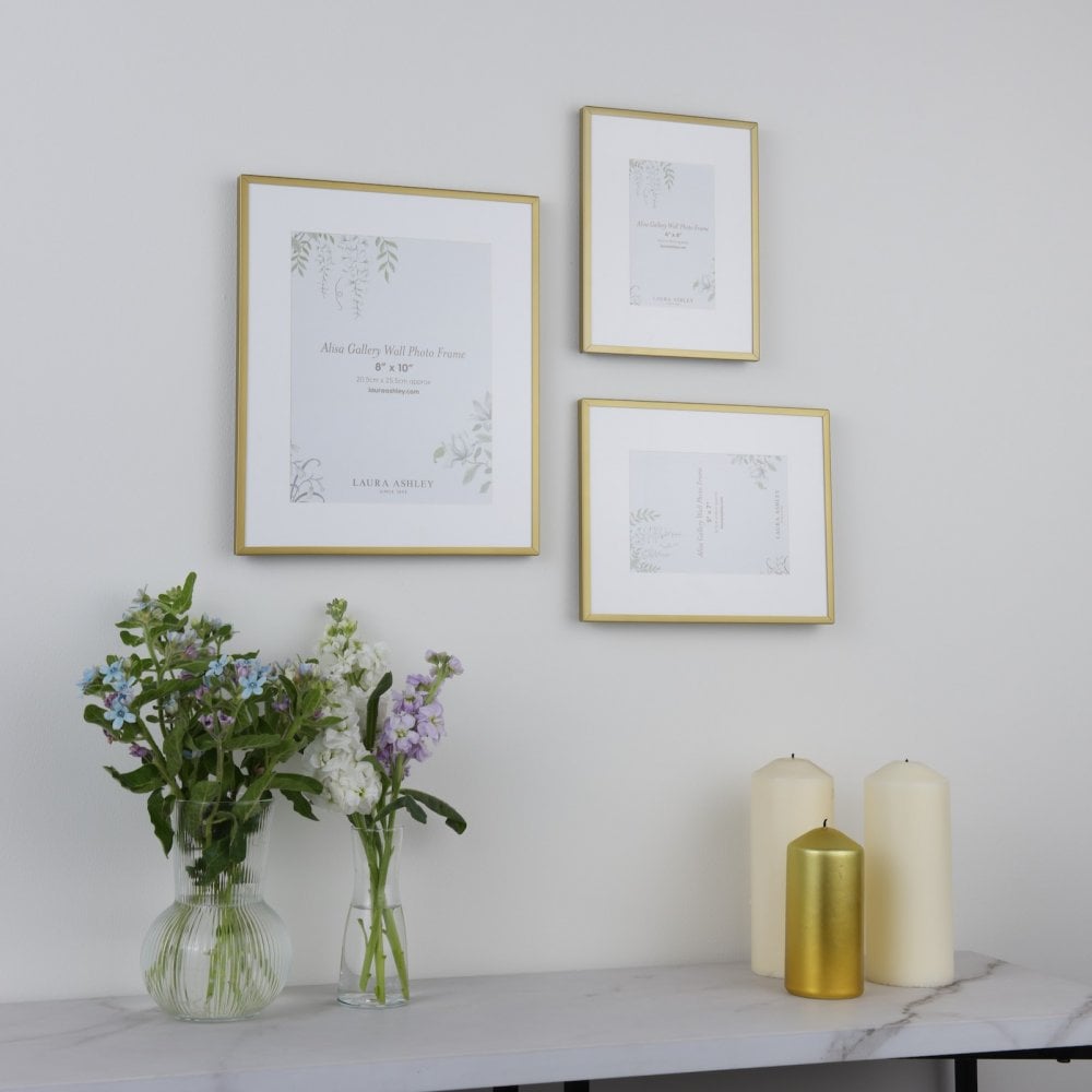 Alisa Matt Gold Photo Frames (Set of 3) – Decor Lighting