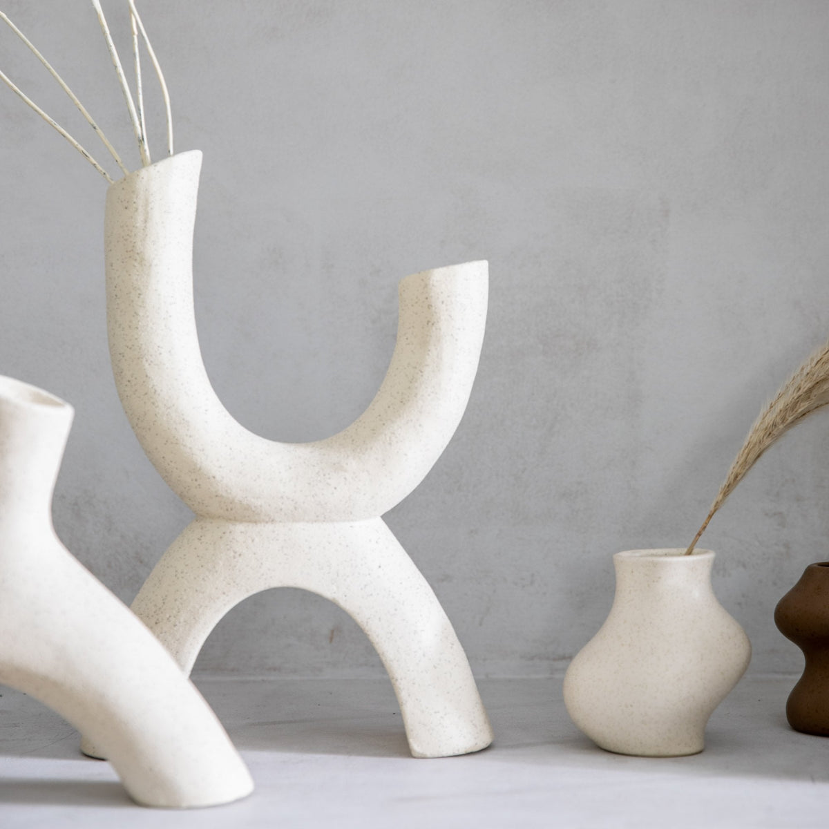 Jago Large White Ceramic Vase – Decor Lighting