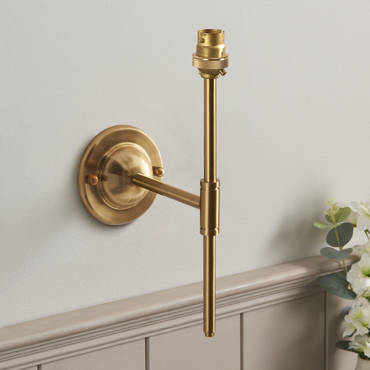 Dome T Bar Wall Light Aged Brass – Decor Lighting
