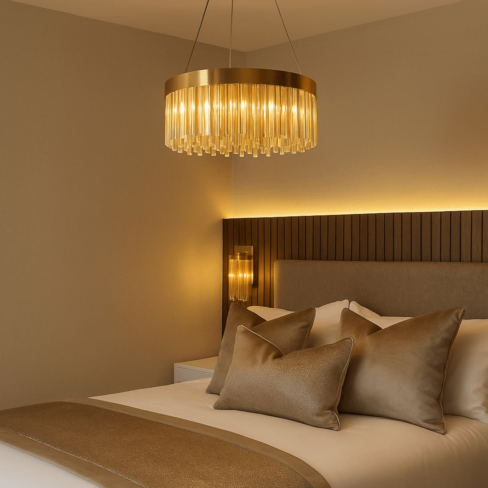 Hestia Antique Brass Pendant Ceiling Light 45cm – Decor Lighting