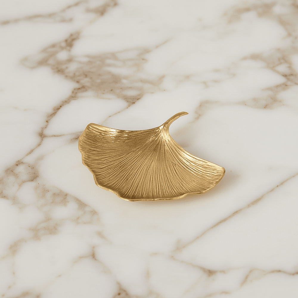 Brass Ginko Leaf Deco Plate – Decor Lighting