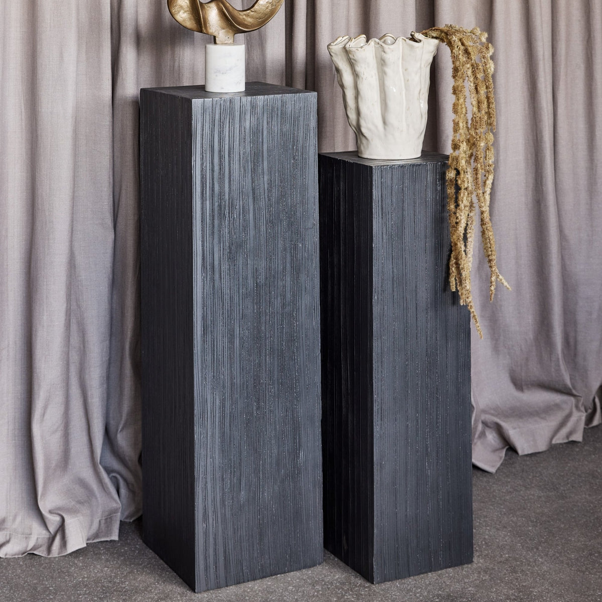 Sienna Wooden Plinth Nested Set of Two – Decor Lighting