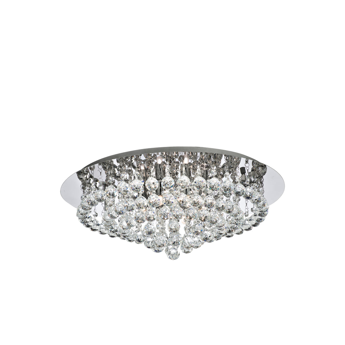 Bulgari 8 Light Flush Ceiling Light Chrome – Decor Lighting