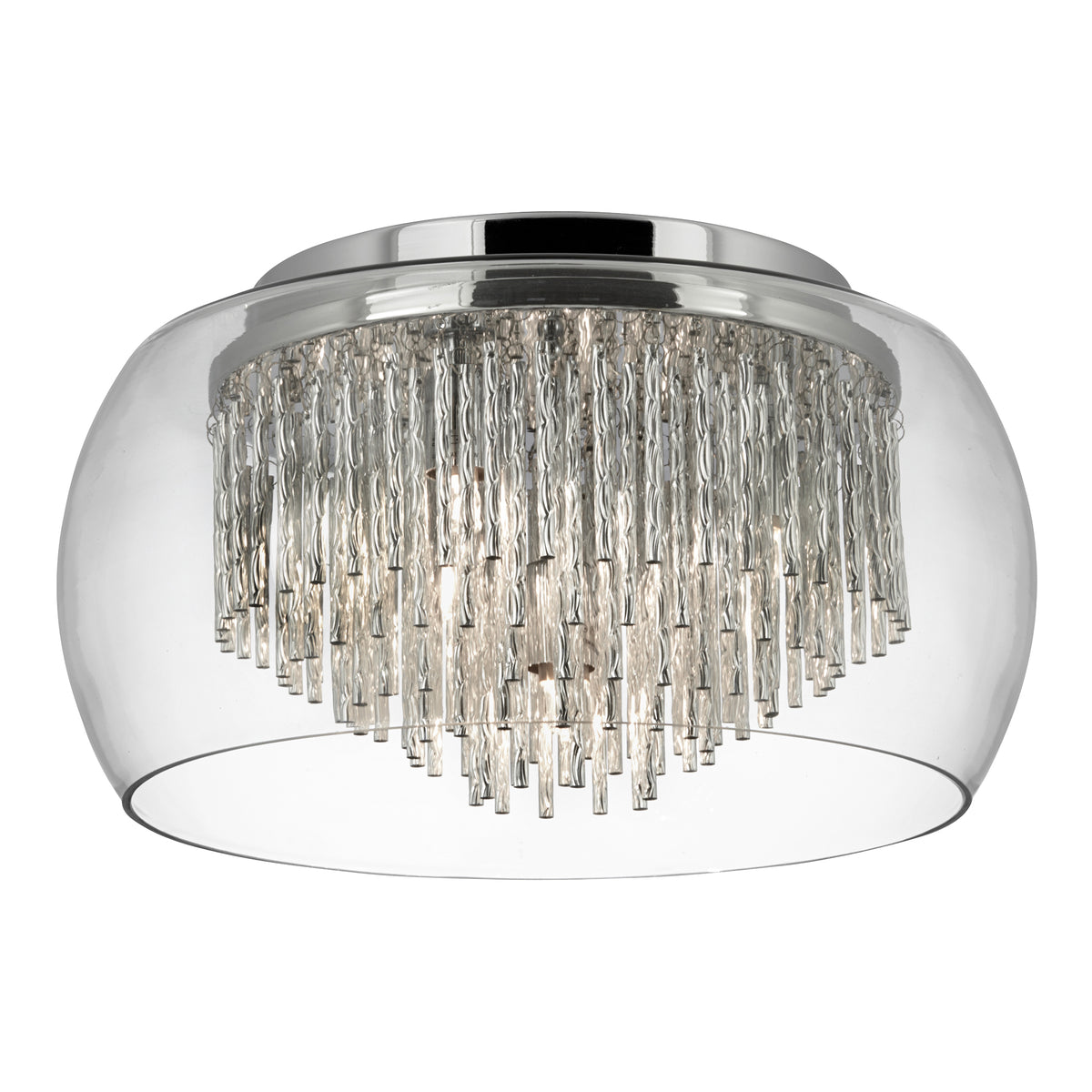Curva Aluminium 4 Light Flush Ceiling Light – Decor Lighting