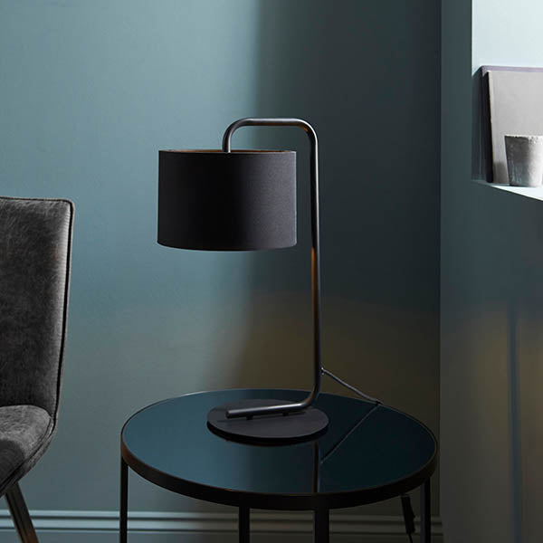 Landis Black Table Light & Black Shade – Decor Lighting