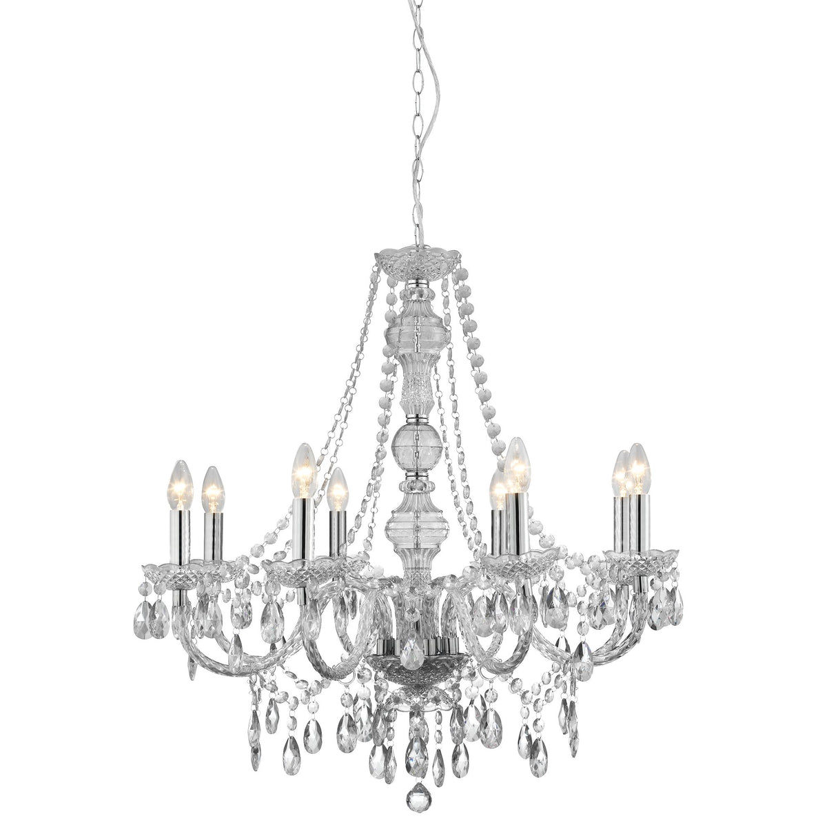 Marie Therese Clear Glass 8 Light Chandelier – Decor Lighting