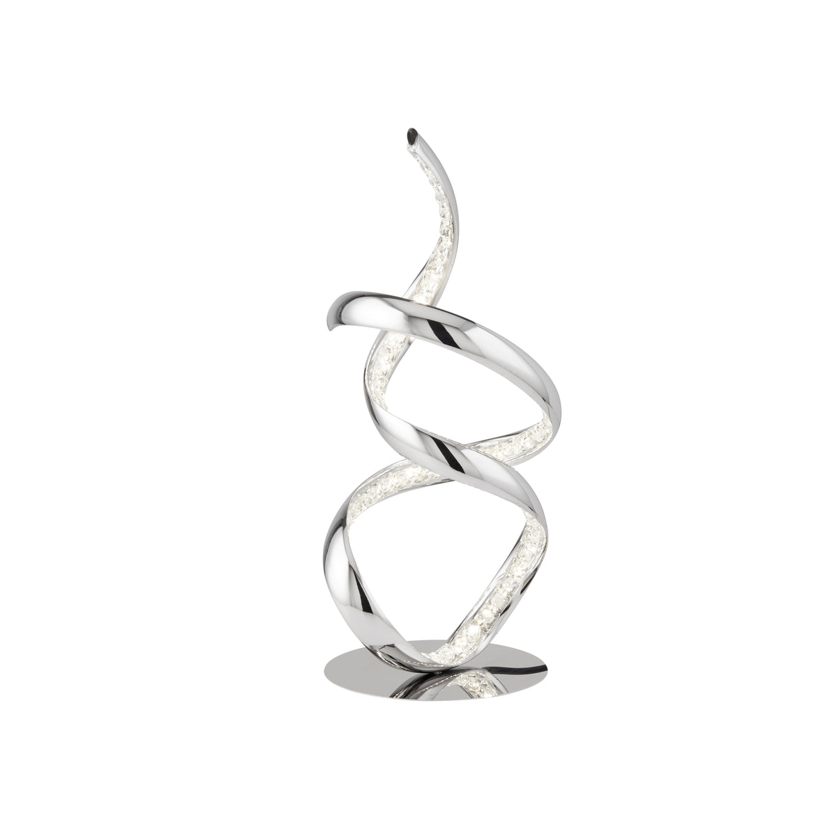 Twirls Chrome LED Table Lamp – Decor Lighting