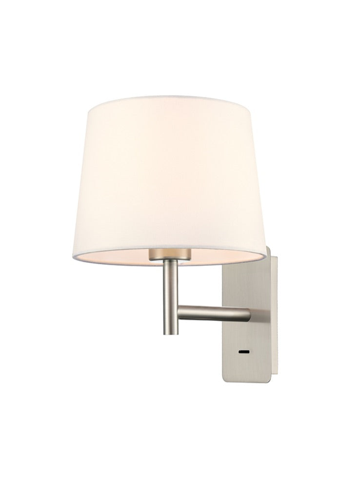 Christie 1 Light Satin Nickel Wall Light – Decor Lighting