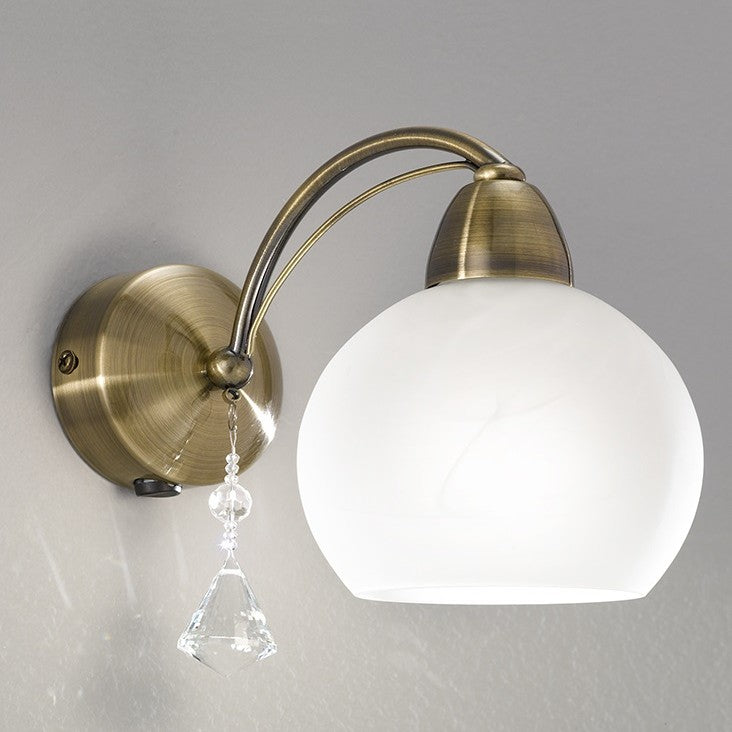 Thea Wall Light Bronze & Glass Shade – Decor Lighting