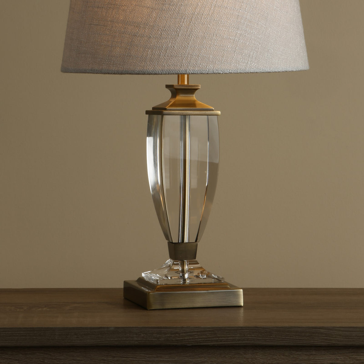 Carson Small Antique Brass Table Lamp & Midnight Blue Shade – Decor ...