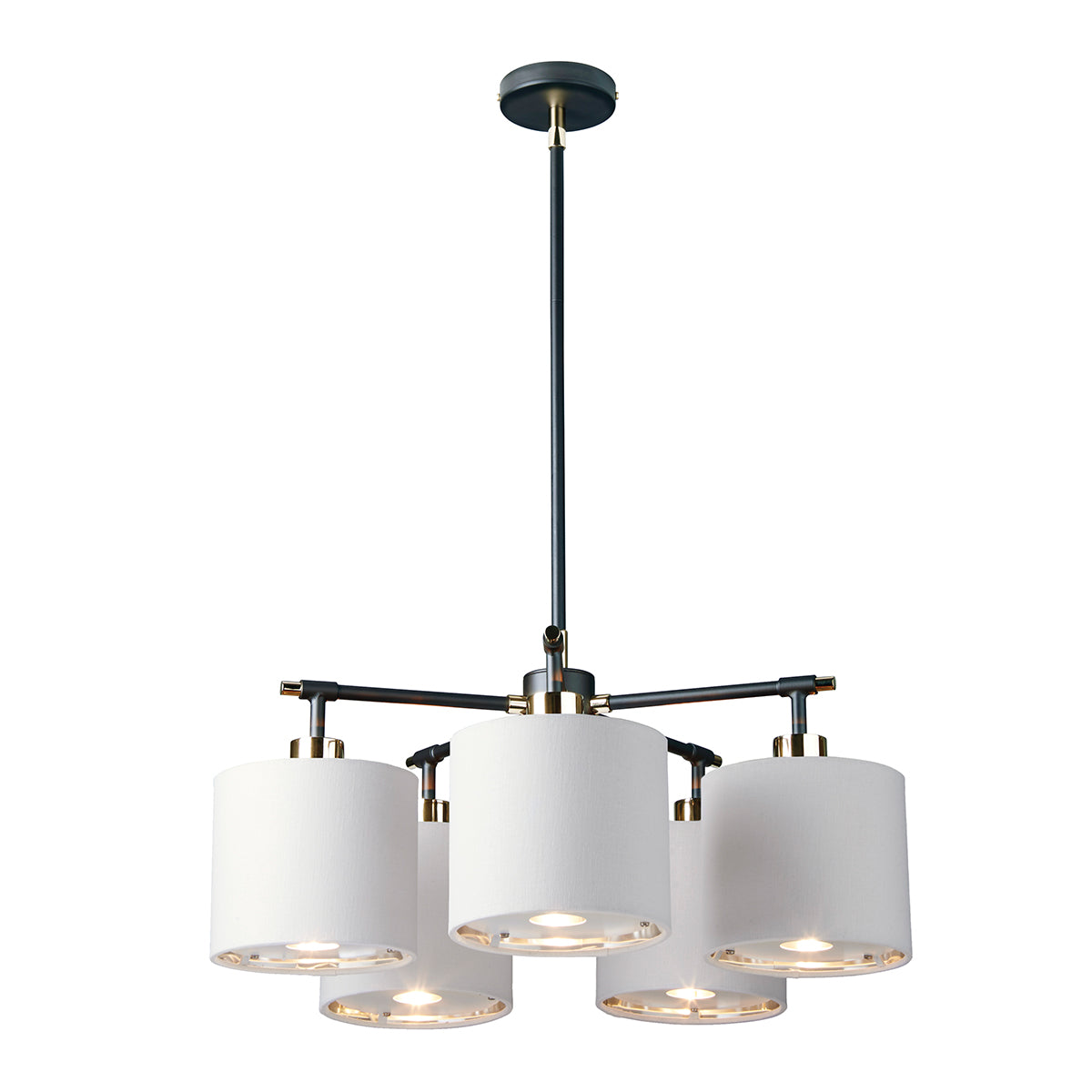 Balance Black & Polished Nickel 5 Light Pendant Light – Decor Lighting