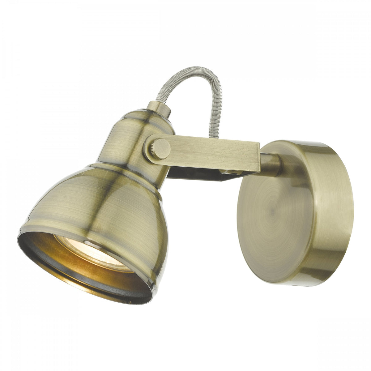 Fothergill Single Wall Spotlight Antique Brass – Decor Lighting