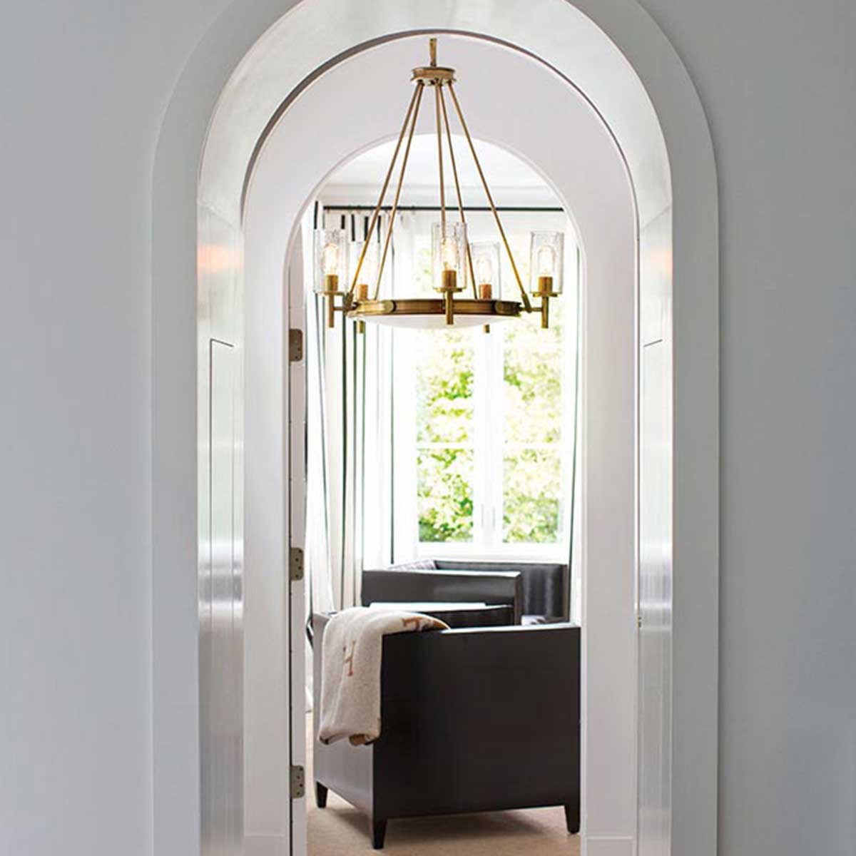 Collier 5 Light Chandelier Heritage Brass – Decor Lighting