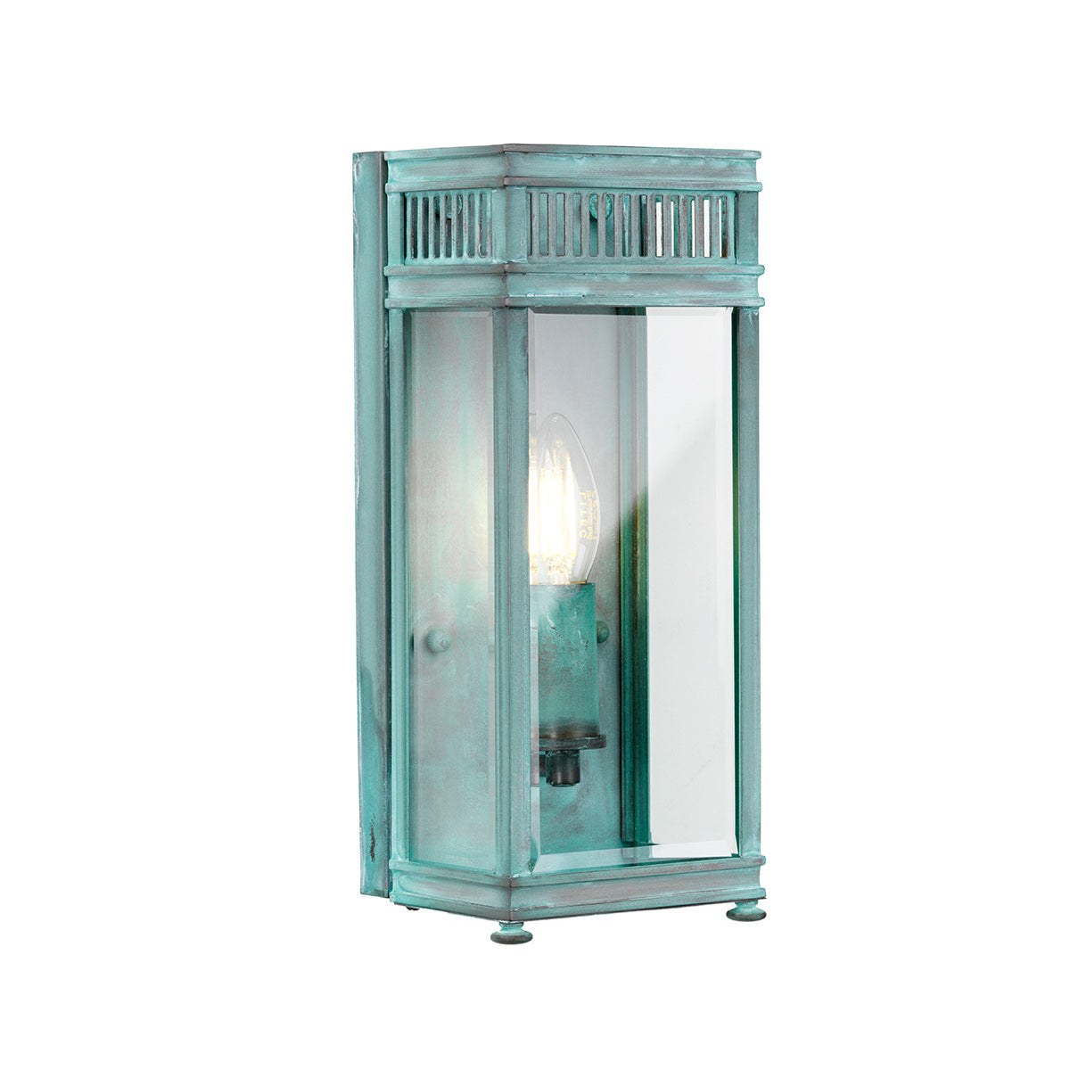 Holborn 1 Light Small Half Lantern Light Verdigris – Decor Lighting