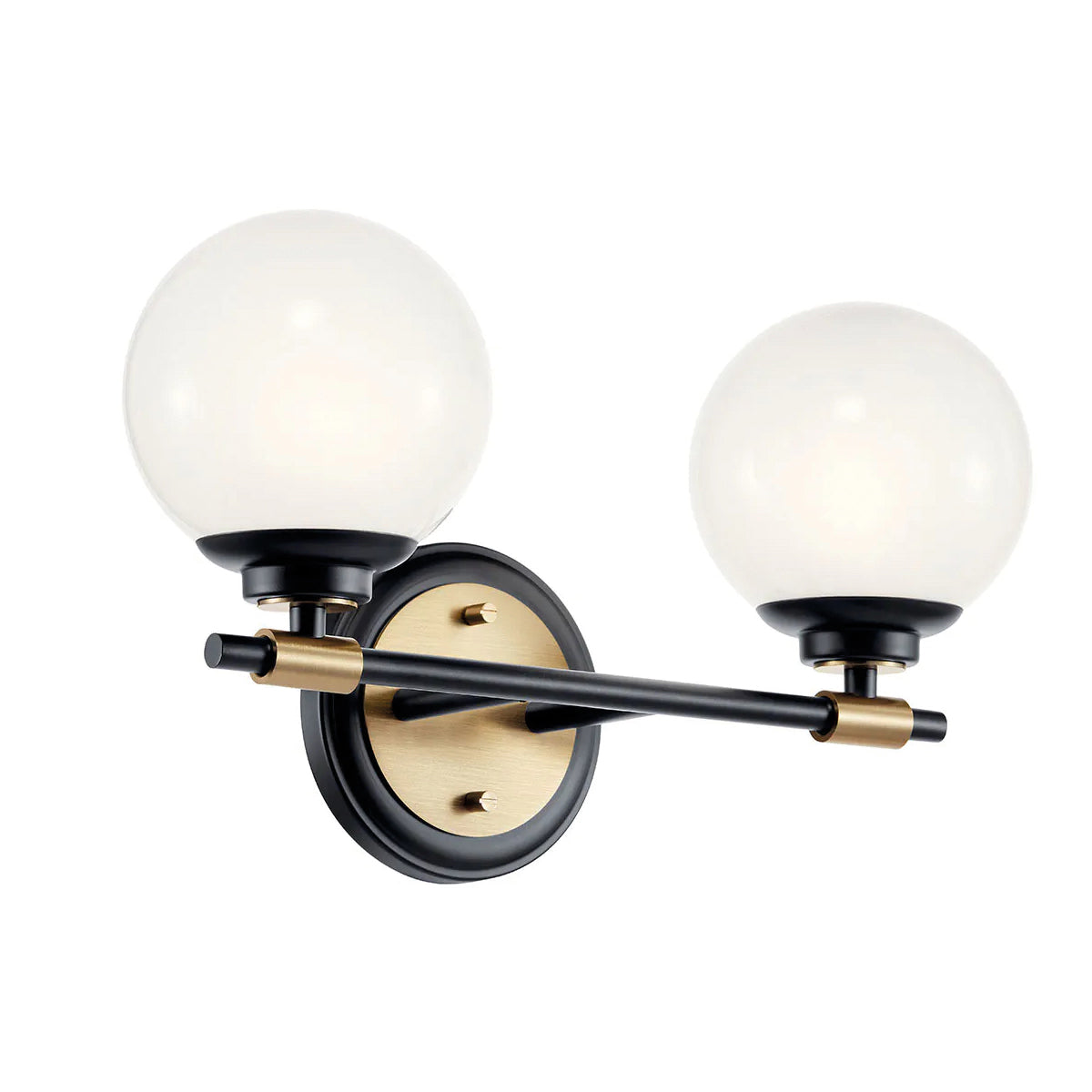 Benno 2 Light Wall Light Black & Champagne Bronze – Decor Lighting
