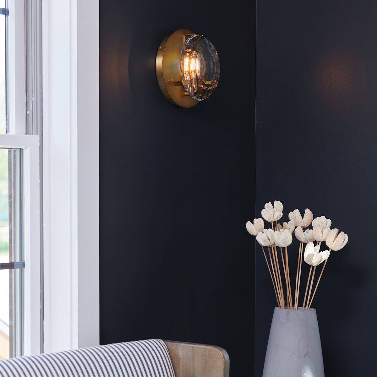 Leo 1 Light Wall Light Heritage Brass – Decor Lighting