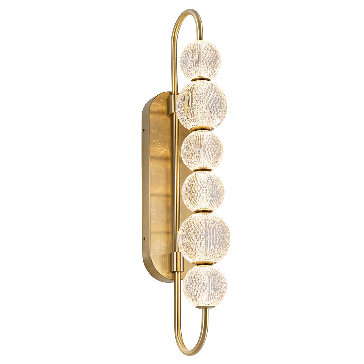 Marni 6 Head LED Wall Light Natural Brass – Decor Lighting